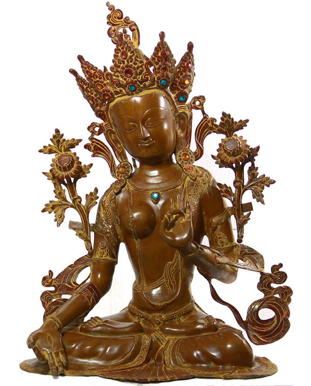 Exotic India Déesse Tara blanche aux sept yeux qui confère une longue vie à ses dévots (divinité ...